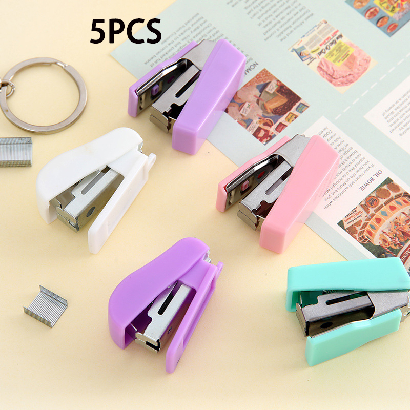 Kit 5 Mini Stapler Students Portable Convenient Stapler & 400pcs/box ...