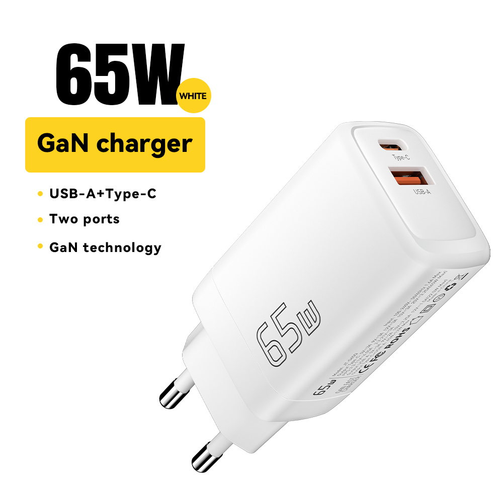 Essager 65W Usb Type C charger 3 ports smart chip shunt GaN travel ...