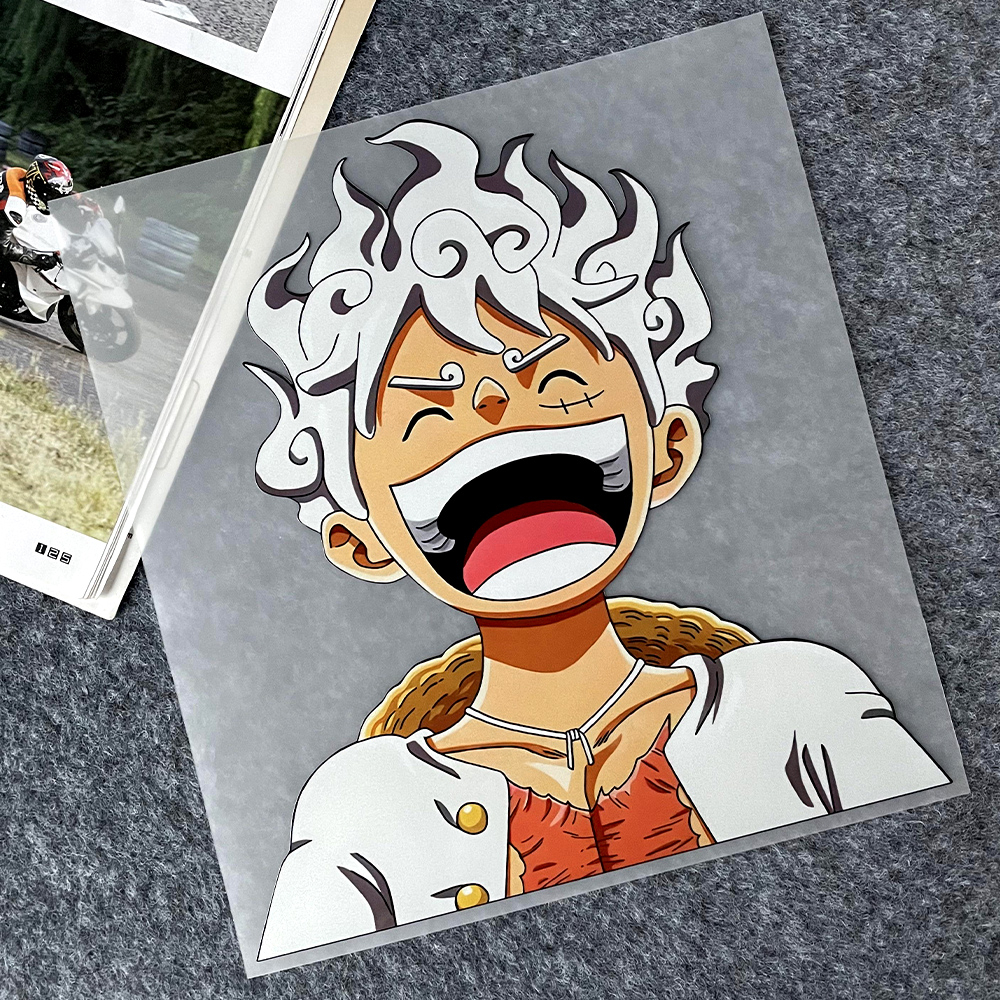 JDM Anime ONE PIECE Luffy Gear 5 Car Stickers Decor Motorcycle Scooter ...