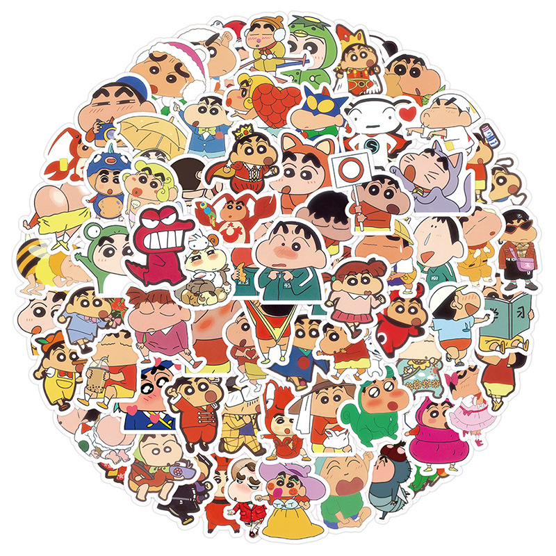 100PCS Anime Crayon Shin-chan Doraemon Detective Conan SpongeBob ...