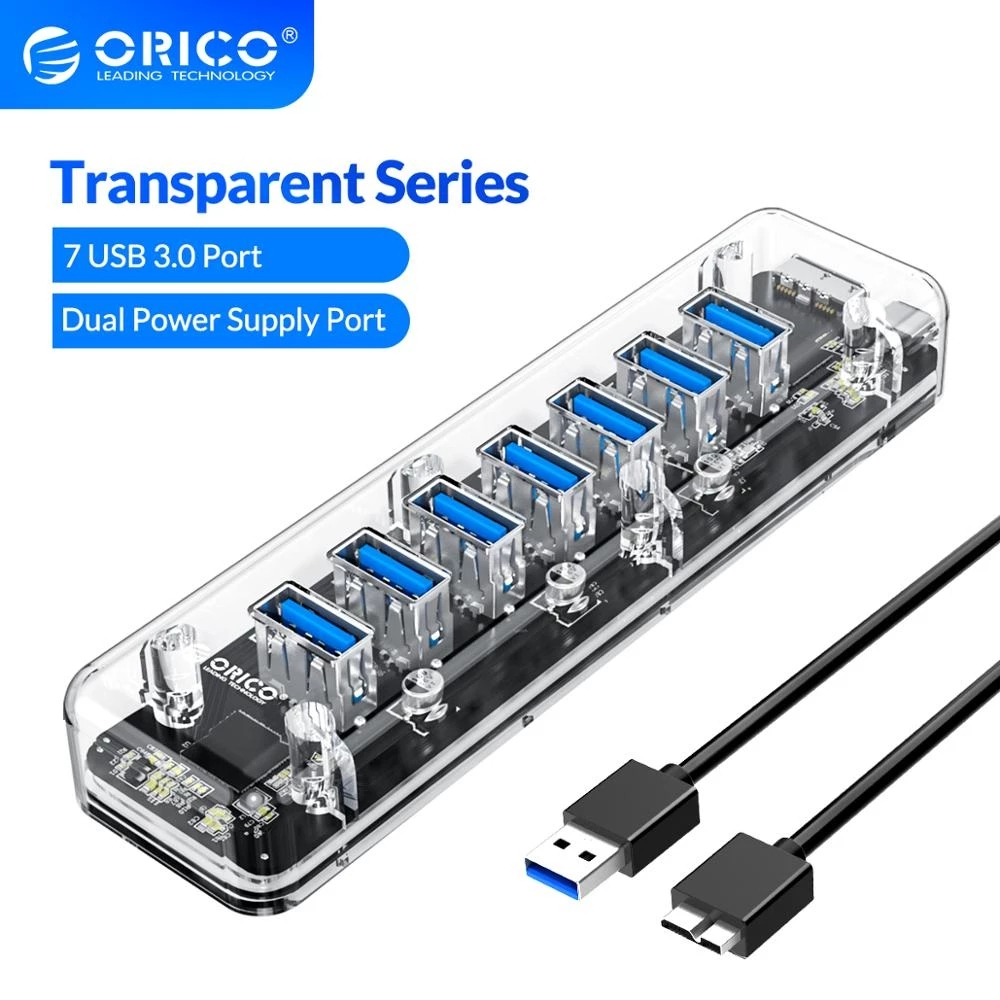ORICO USB Hub 4/7 Ports USB 3.0 5Gbps | Shopee Singapore