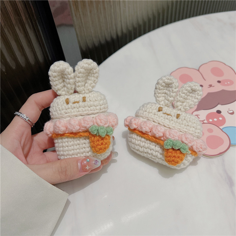 Ins Cartoon Cute Handmade Crochet Knitted Carrot Shoulder Bag Rabbit ...