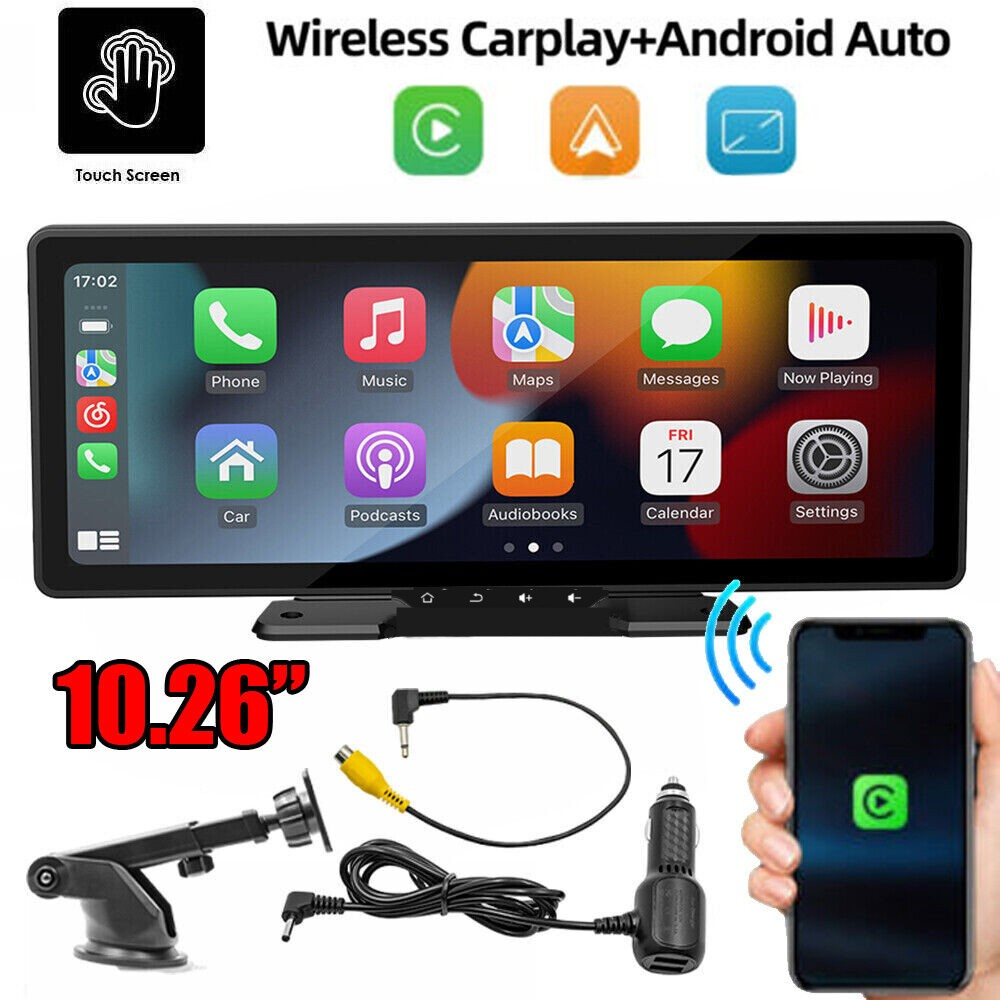 10.26 Inch Multimedia Player HD Touchscreen Wireless Carplay Android ...