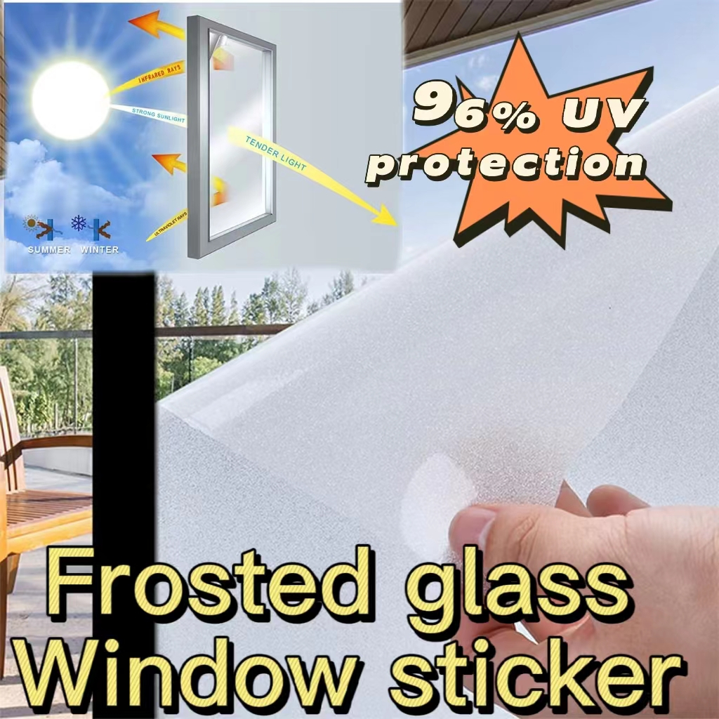 Frosted Glass Window Film Sun Blocking Window Tinting Film for Home Non ...