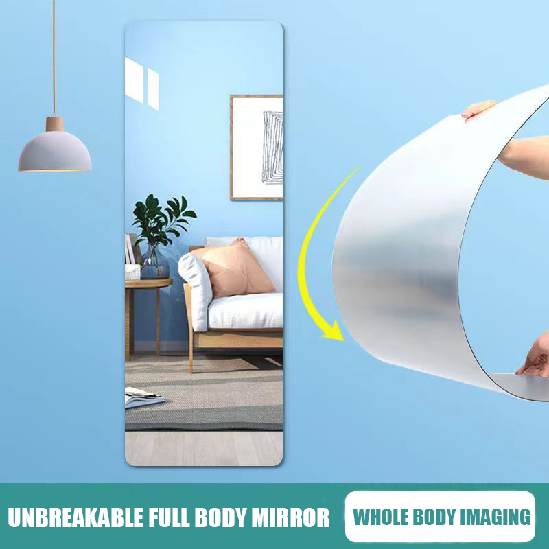 Acrylic Full Body Mirror Attached To The Wall, Self-adhesive Soft ...