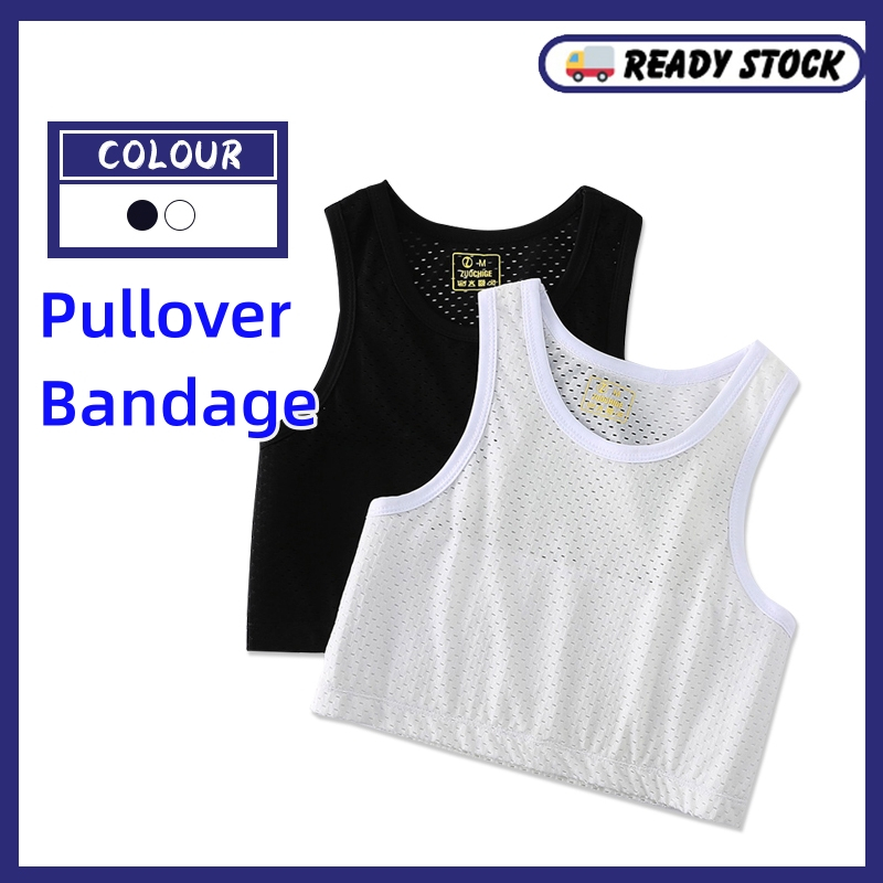 Pullover Short Chest Binder Breathable Front Bandage Breast Binder ...
