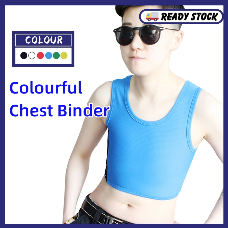 NEW Side Buckle Breathable Chest Binder Crop Top Tomboy Binder Bra ...