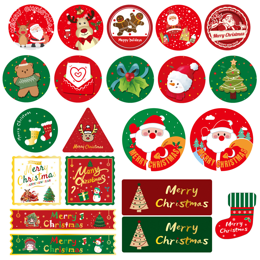 Christmas Sticker Seal Label XMAS Gift Decor Decal | Shopee Singapore
