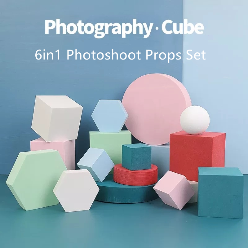 Selens 6in1 Photoshooti Props Set INS Photography Prop Cube Foam ...