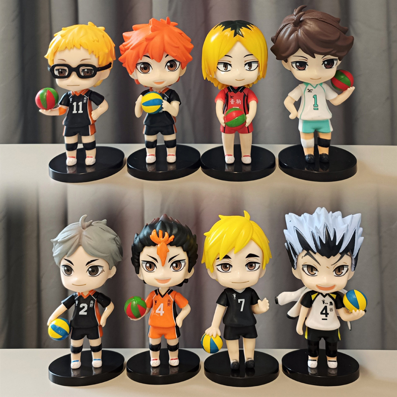 8Pcs/Set 9-10cm Japan Haikyuu!! Anime Figure Hinata Shoyo Tobio ...