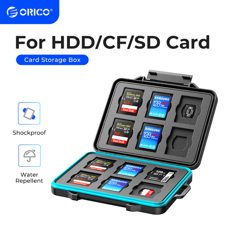 ORICO 24 Slots Micro SD Storage Card Holder Case Waterproof Anti-Shock ...