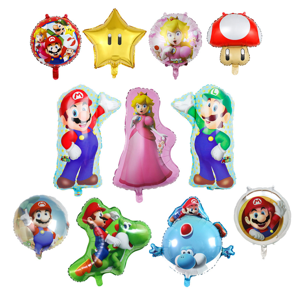 Super Mario Bros Foil Balloon Boys Birthday Party Decoration Mario ...