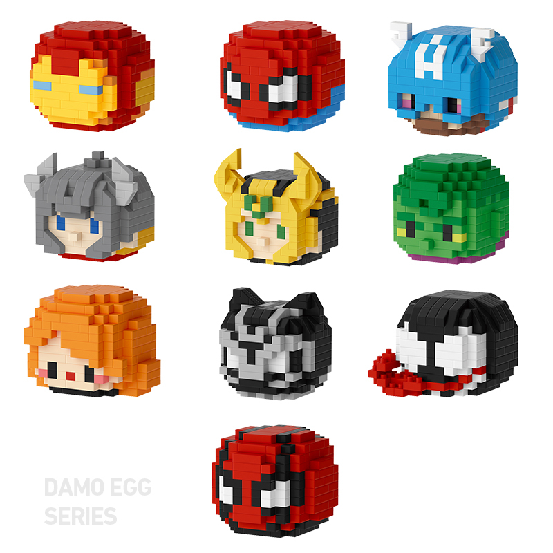 Small Particle Assembled Building Block Model Cartoon 3D Building Block ...