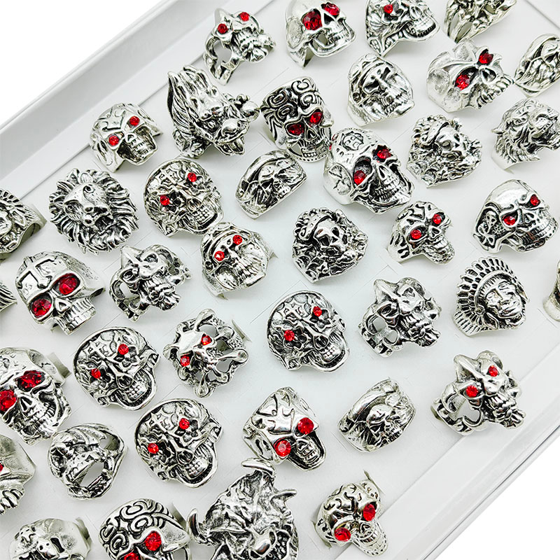 10pcs/Lot Wholesale Male Big Finger Rings For Party Bar HOT Antique ...