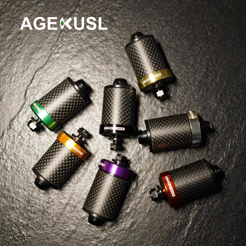 AGEKUSL Bike Carbon Fiber Spring Shock Absorber Titanium Screw ...