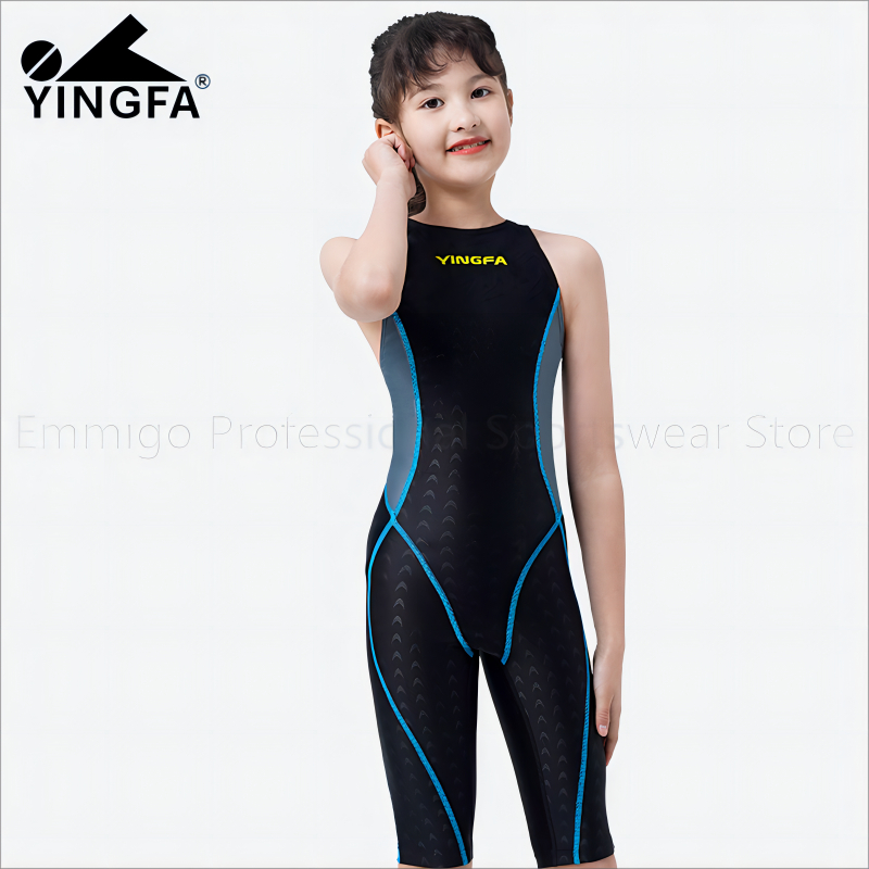 YINGFA Children Swimwear Girl Kneesuit Professional Racing Swimsuit ...