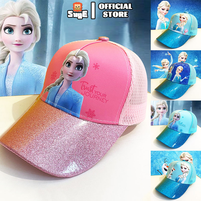 【Suge】Frozen Princess Elsa Lovely Baby Girl Hat Cartoon Kids Baseball ...