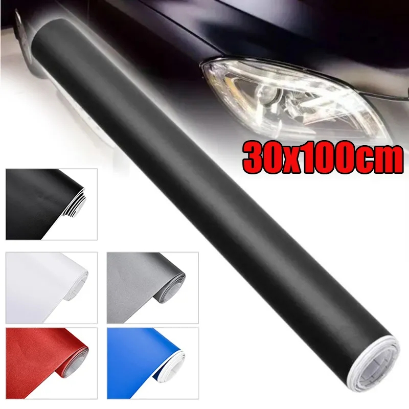 Satin Matte Brushed Car Sticker/Black Red Gray Foil Auto Matte Vinyl ...