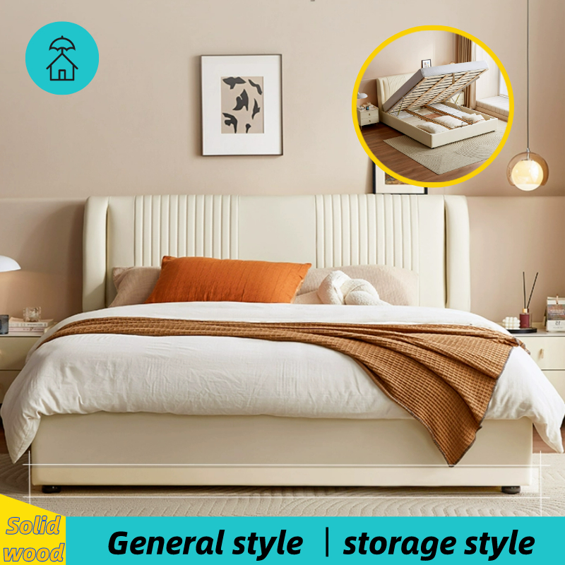 【Ecological skin】Bed frame sofa bed single bed frame bed storage bed ...