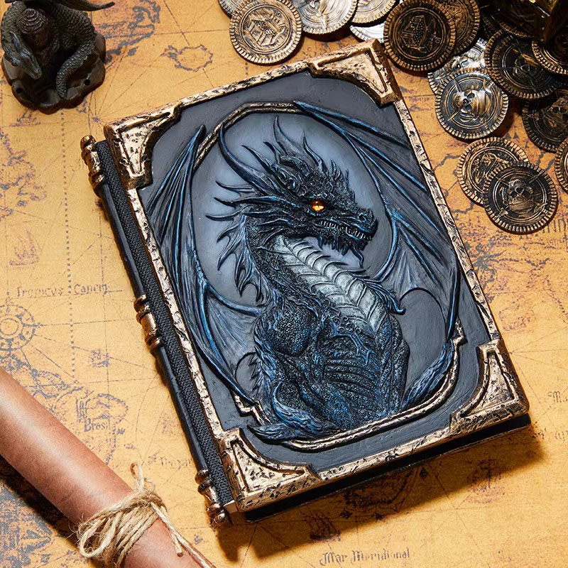 Retro Gothic Dragon Embossed Journal Notebook Antique Handmade A5 ...