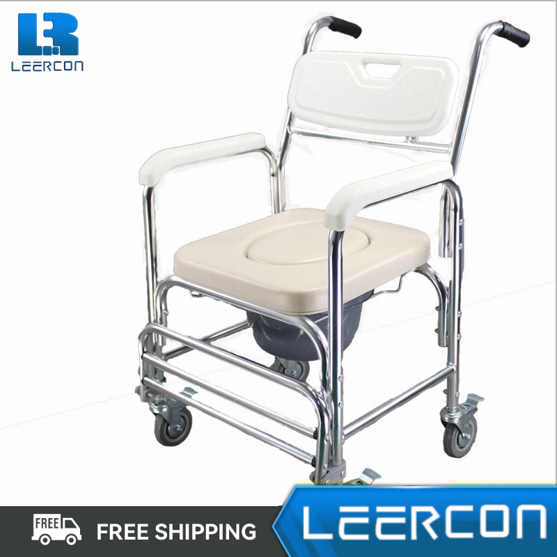 Portable Potty Chair Toilet Foldable Adjustable Commode Chair ...