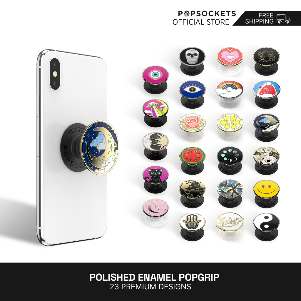 PopSockets Polished Enamel PopGrip - The Premium Phone Grip | Shopee ...