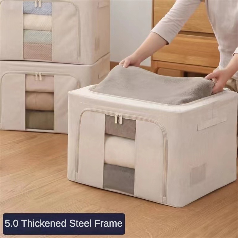 【⚡️SG Seller】Foldable Clothes Storage Basket / Stackable Fabric Storage ...