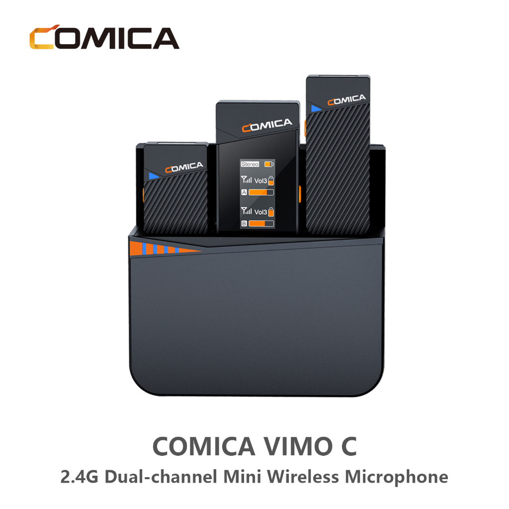Comica Vimo C 2.4G Mini Wireless Lapel Microphone with Charging Case ...