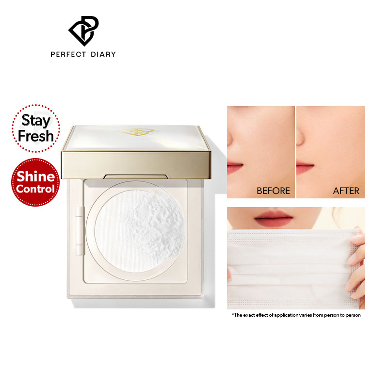 Perfect Diary Pearl Loose Powder Oil Control Face Powder Antioxidant ...