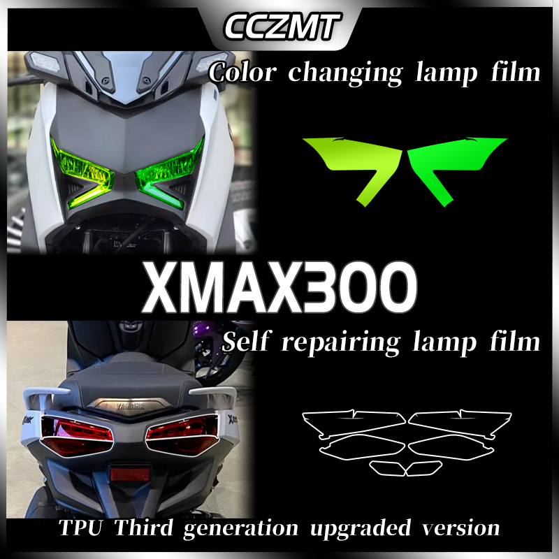 For Yamaha XMAX300 2023 headlight films smoked black tail light films ...