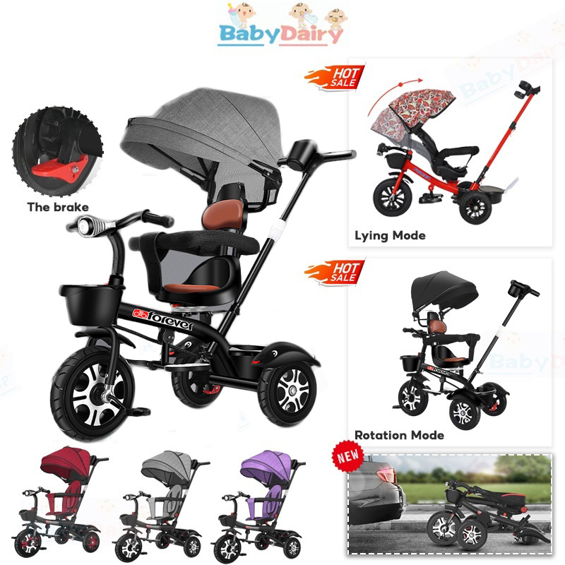 BabyDairy 6-in-1 Foldable Trike - Convertible Toddler Bike & Stroller ...
