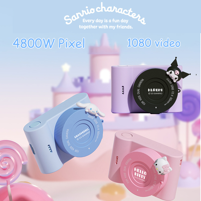 Kawaii Sanrio Anime Digital Camera Cinnamoroll Kuromi hello kitty Hd ...
