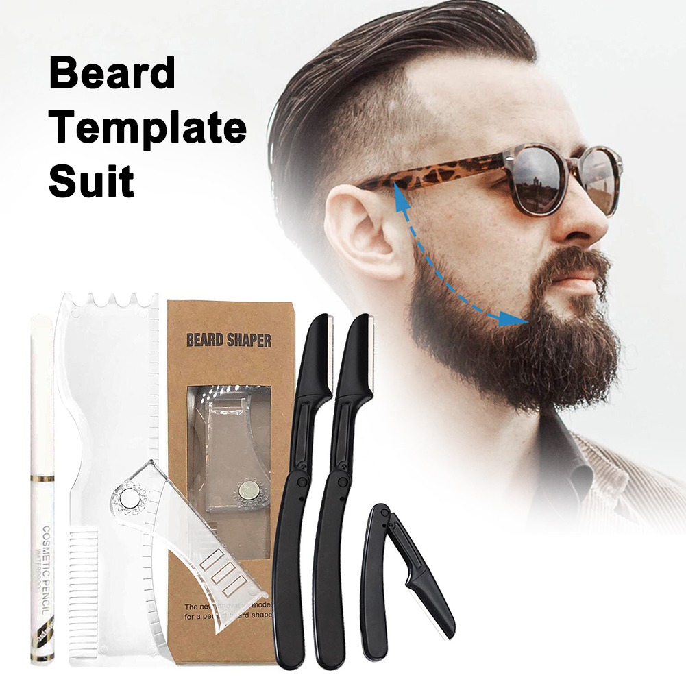 Beard Shaper Kit Adjustable Beard Stencil Tool For Men 3 In 1 Beard ...