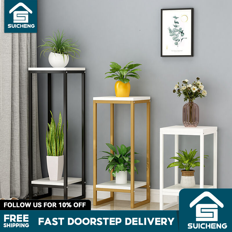 SG Flower Rack Nordic Minimalist Plant Rack Living Room Rack Balcony ...