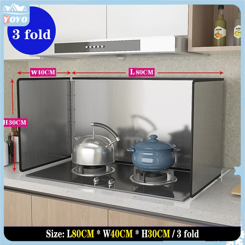 Kitchen 304 oil baffle cover gas stove stainless steel Baffle for ...