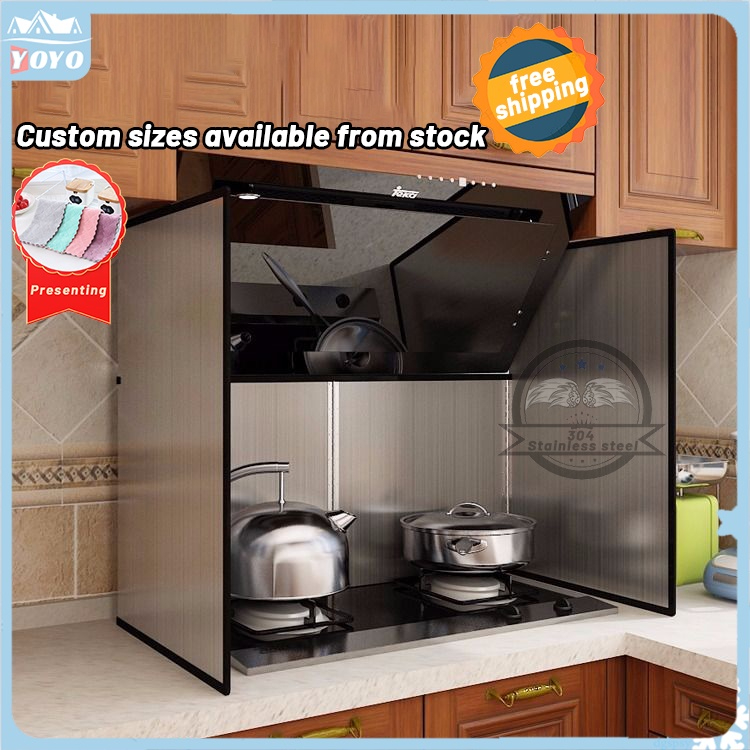 Kitchen 304 oil baffle cover gas stove stainless steel Baffle for ...