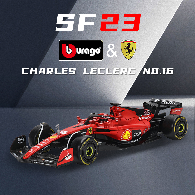 2023 Bburago SF23 1:43 F1 Ferrari F1-75 75th Anniversary #16 Leclerc ...