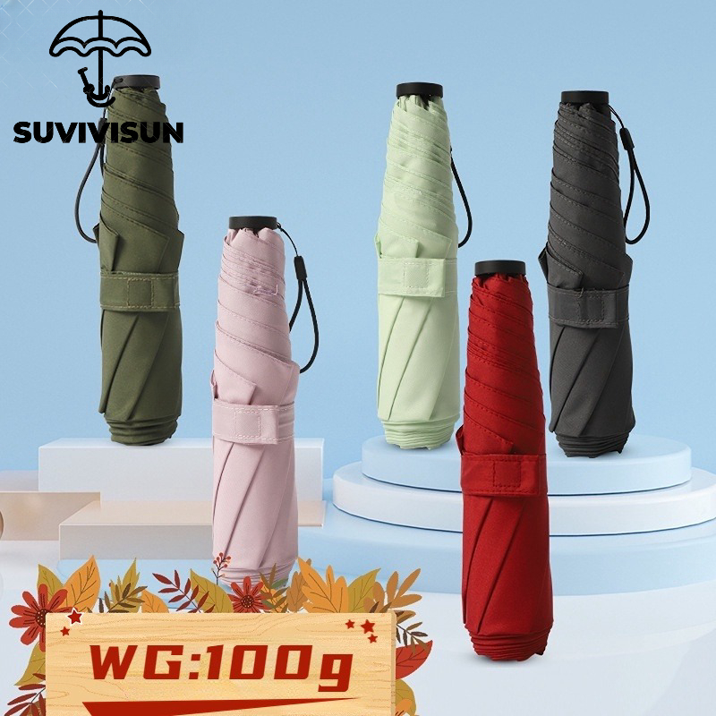 100g Ultra-Light Carbon Fiber Tri-Fold Umbrella Portable Pencil ...