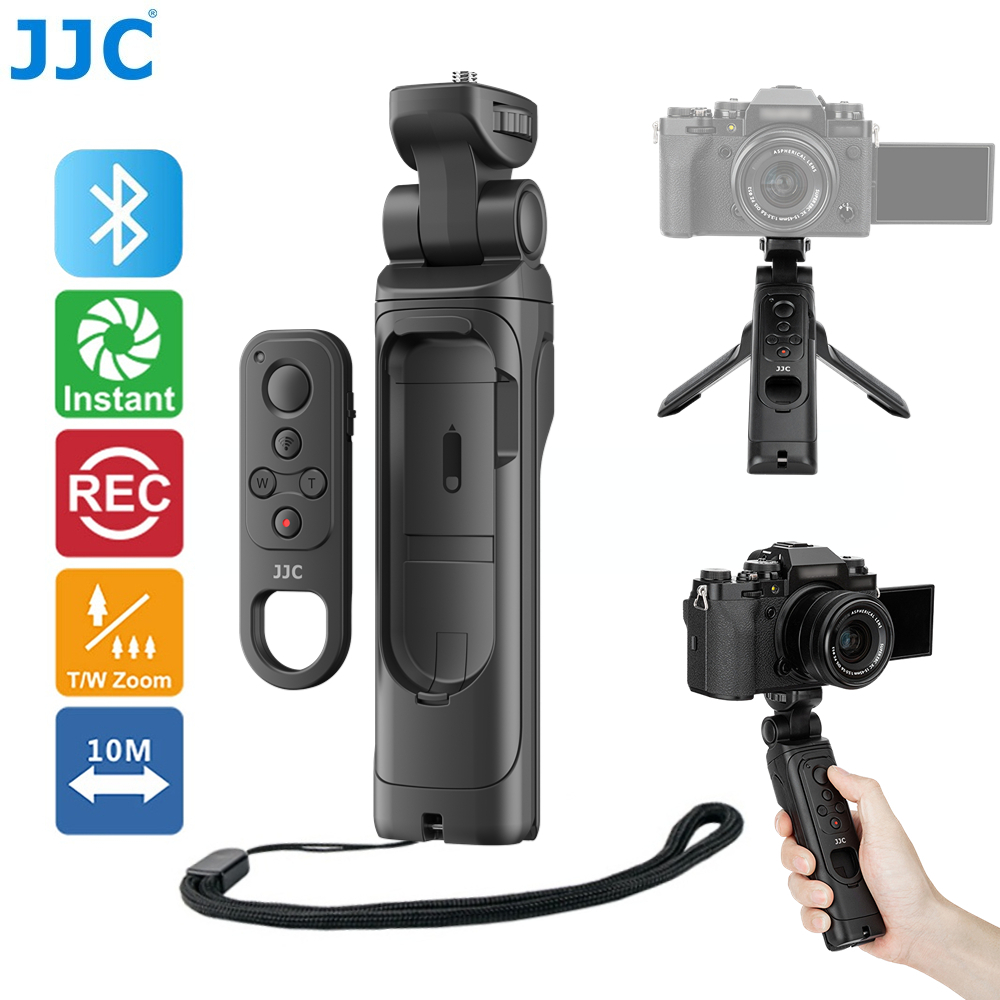 JJC TP-F1 Mini Tripod Shooting Grip with Bluetooth Wireless Remote Shutter TG-BT1 Vlogging ...
