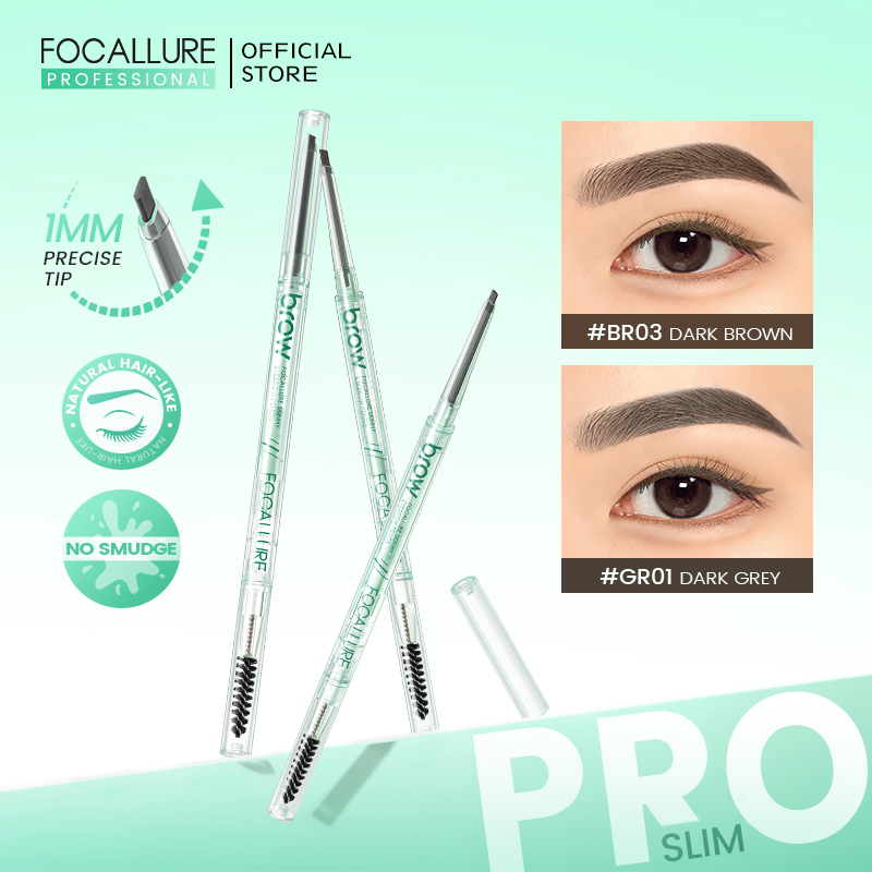 FOCALLURE Pro-slim Precise Defining Eyebrow Pencil 1MM Beveled Tip Hair ...