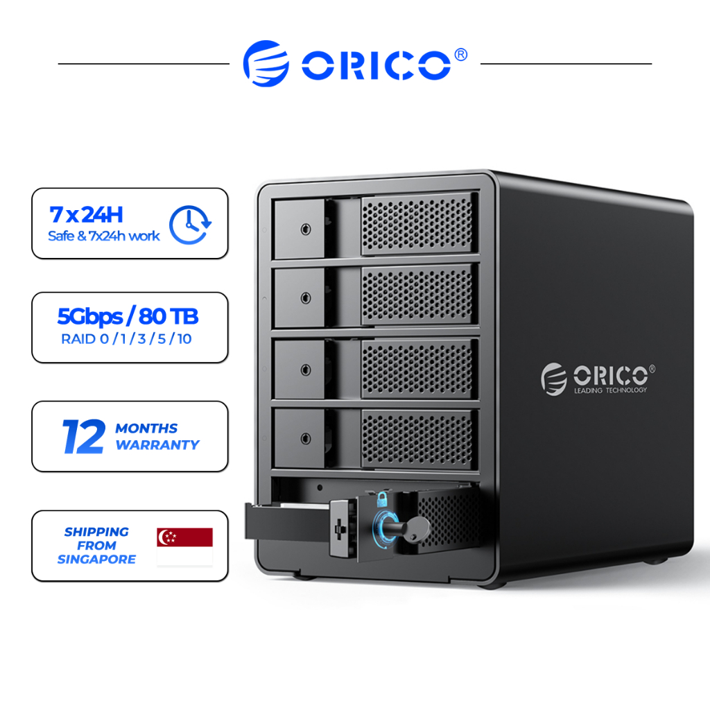 ORICO HDD Docking Station 3.5'' 5 Bay USB3.0 Enterprise Hard Drive Case ...