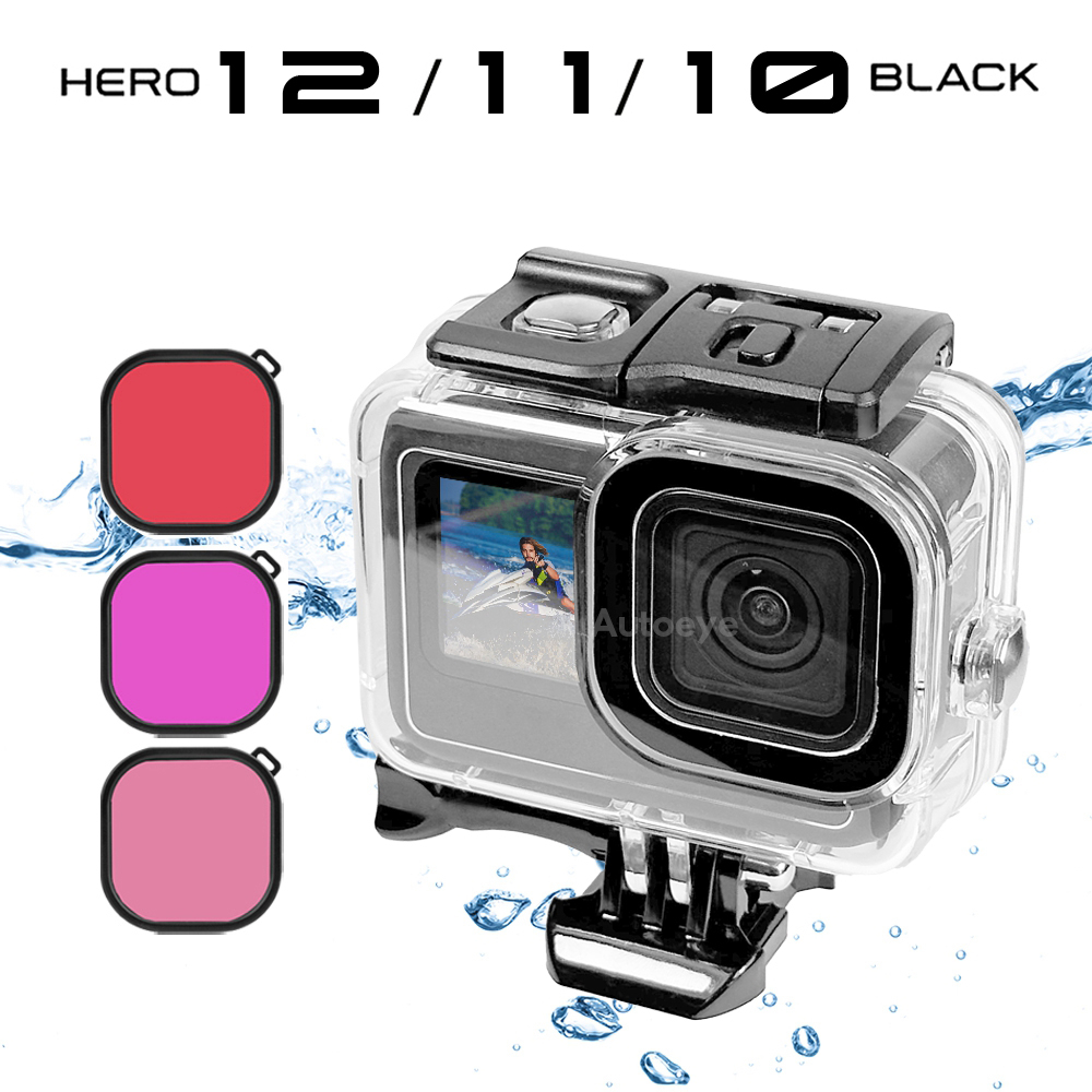 60M Waterproof Case for GoPro Hero 12 11 10 9 Black Protective Diving Underwater Housing Shell ...