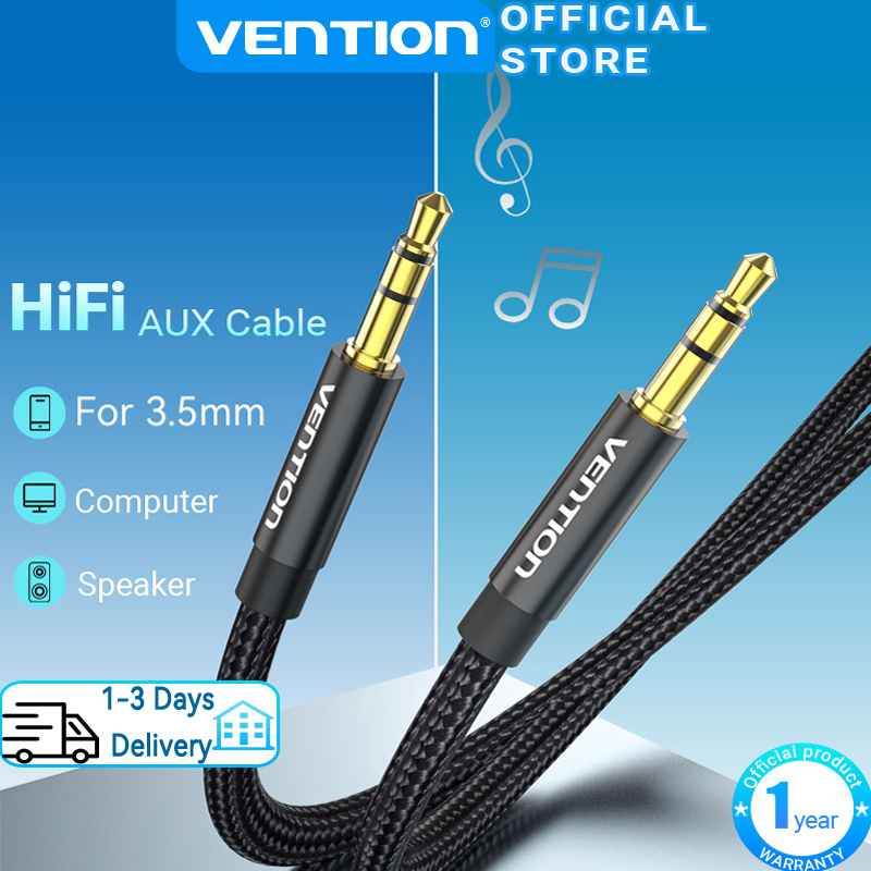 Vention 3.5mm Jack Aux Cable Fabric Braided Male TO Male Audio Cable ...