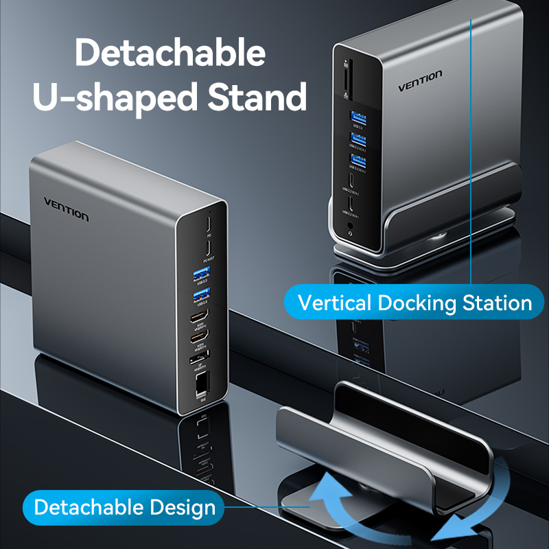 Vention 15 In 1 USB C HUB 100W Docking Station With USB3.2 10Gbps 4K ...