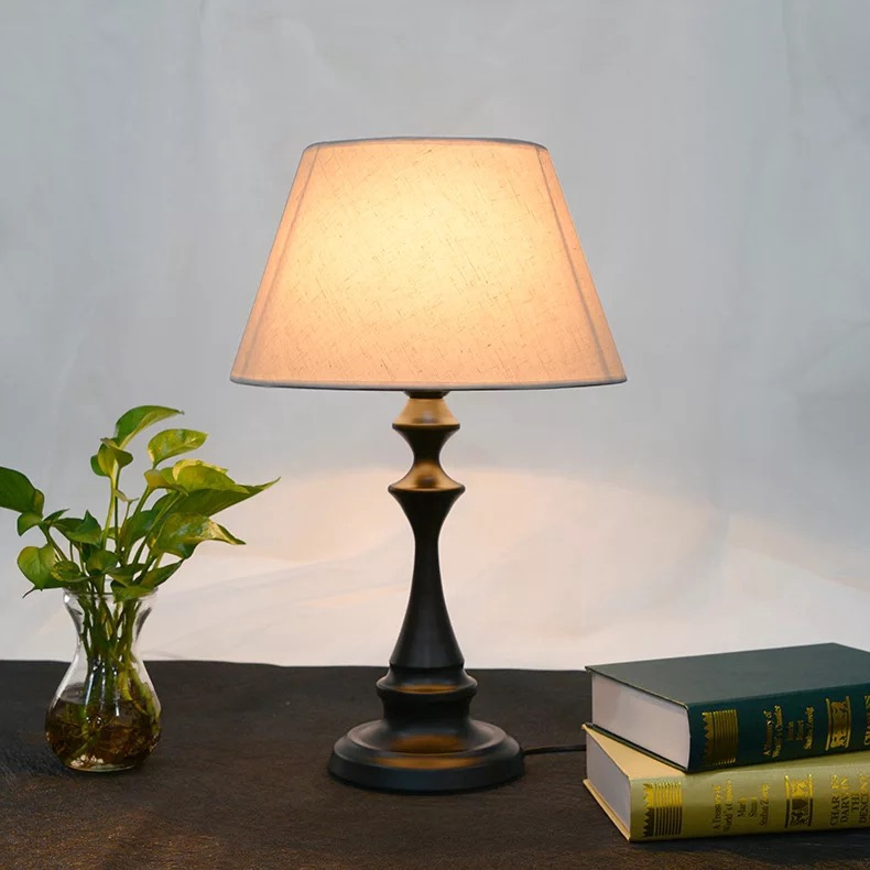 New Design LED Table Lamp Iron American Vintage Style Bedroom Beside ...