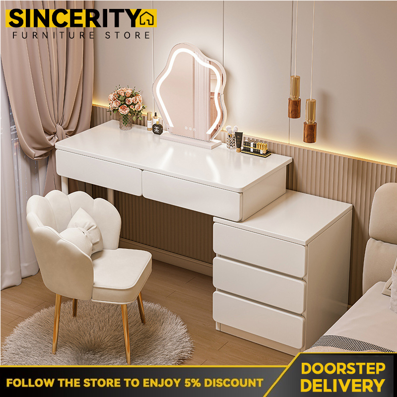 New Light Luxury vanity table set bathroom Dressing beside Table With ...