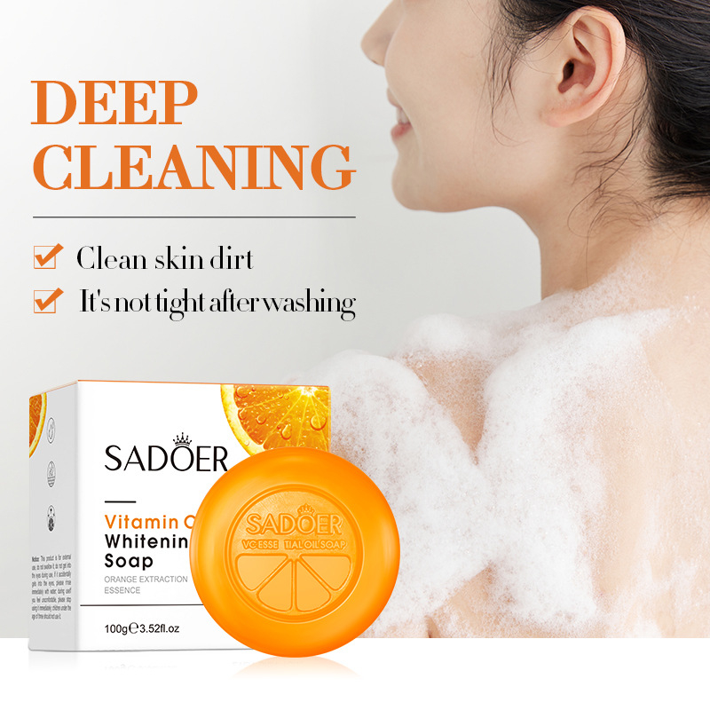 SADOER Vitamin C Whitening Soap, Anti-Aging Cleansing Soap ...