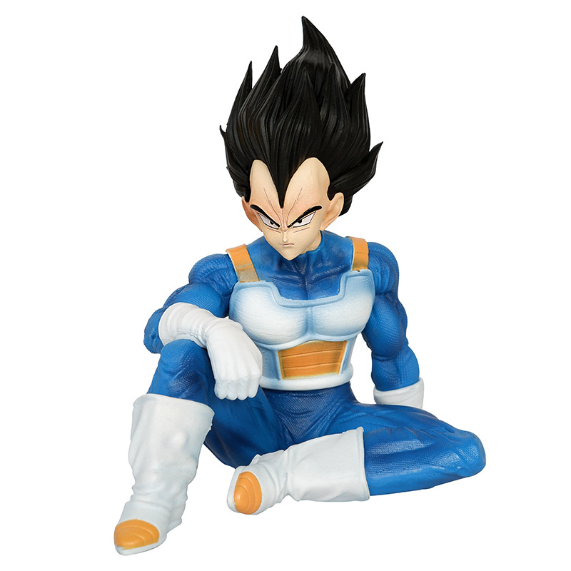 14.5cm Dragon Ball Anime Figure Sitting Position Vegeta IV Saiyan Proud ...