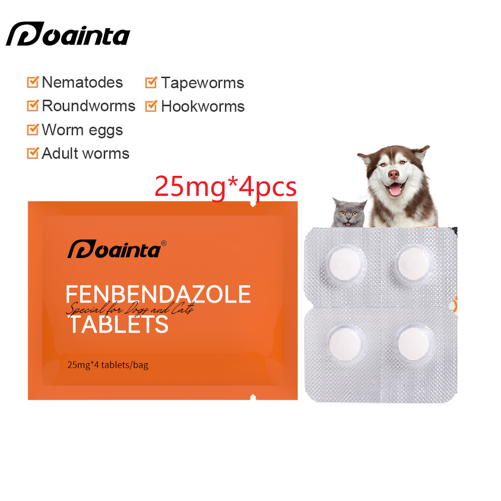 PUAINTA Pets Dewormer for Dogs and Cats Worm rid Tablets Tapeworm ...
