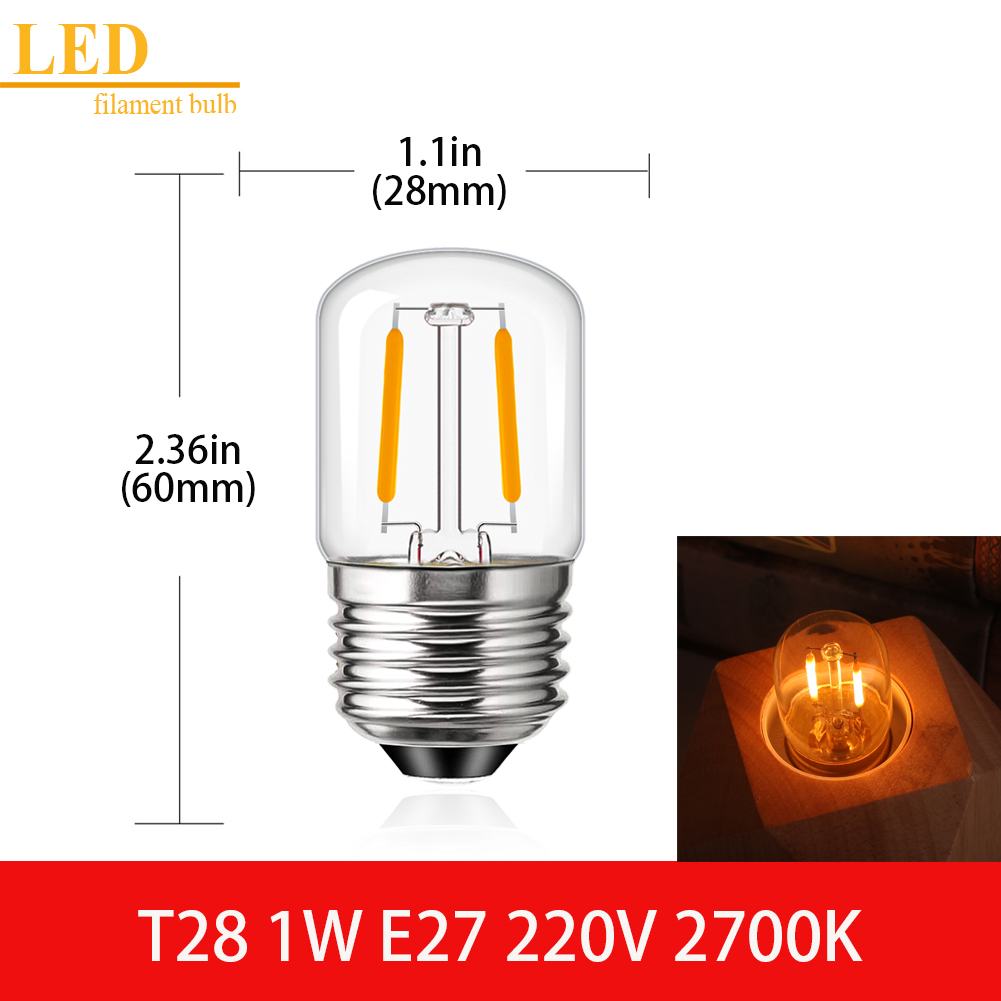 E12 E14 E27 LED Edison Bulbs 1W 2W 3W 4W 6W 8W House Decoration Bulb C7 ...